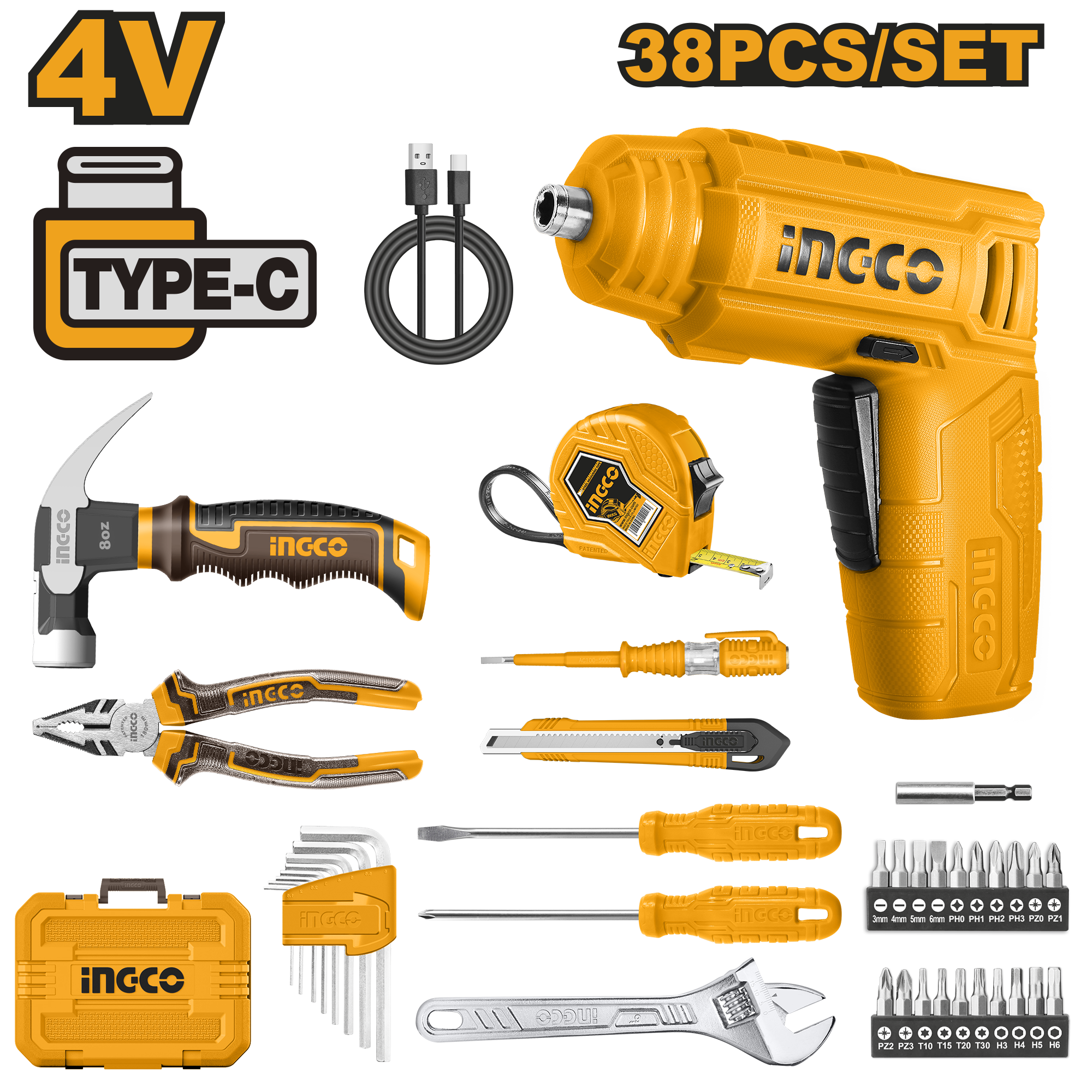 Ingco 38 Pcs tools set – Vicktel Digital Tools