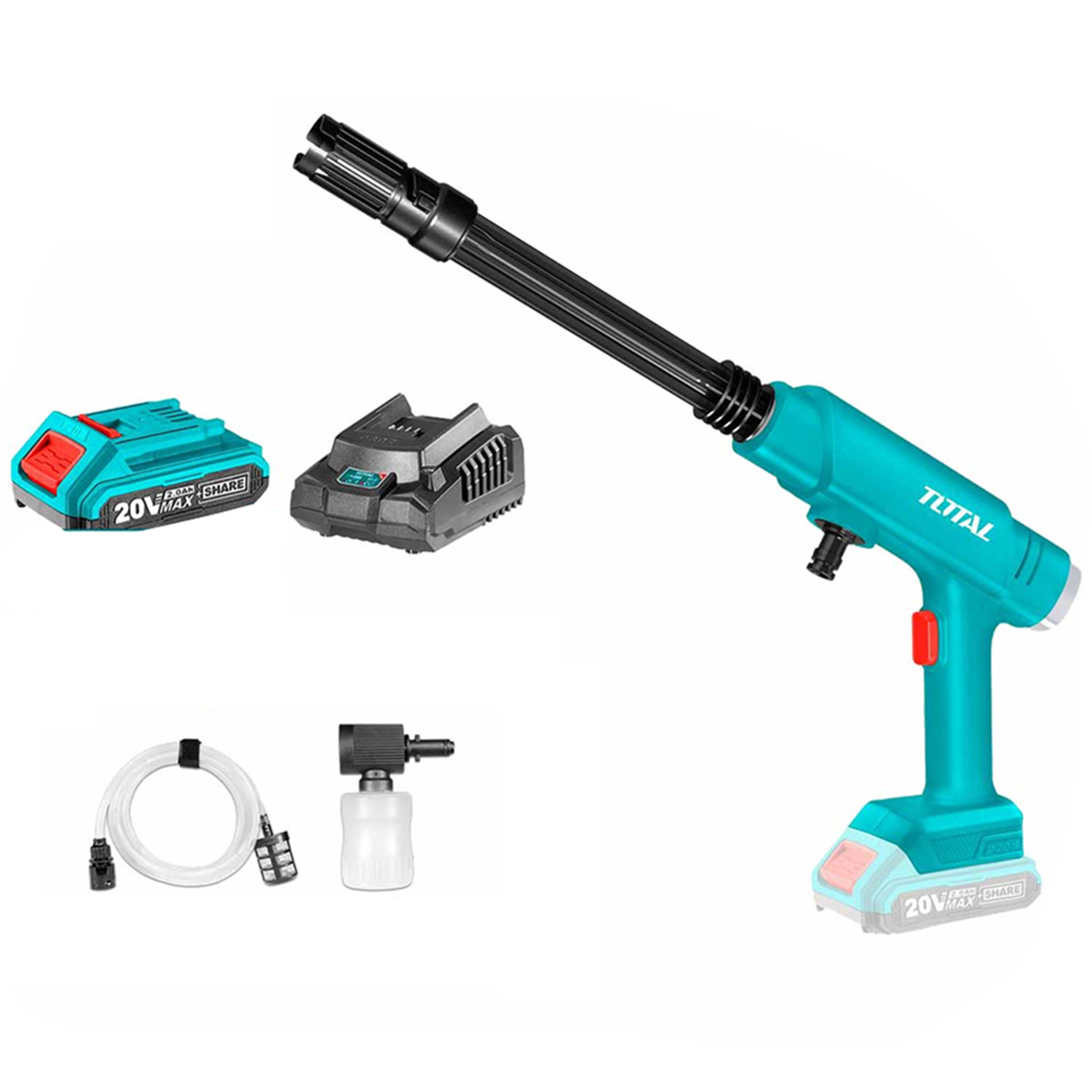 Total Cordless pressure washer 24.8Bar 20V – Vicktel Digital Tools